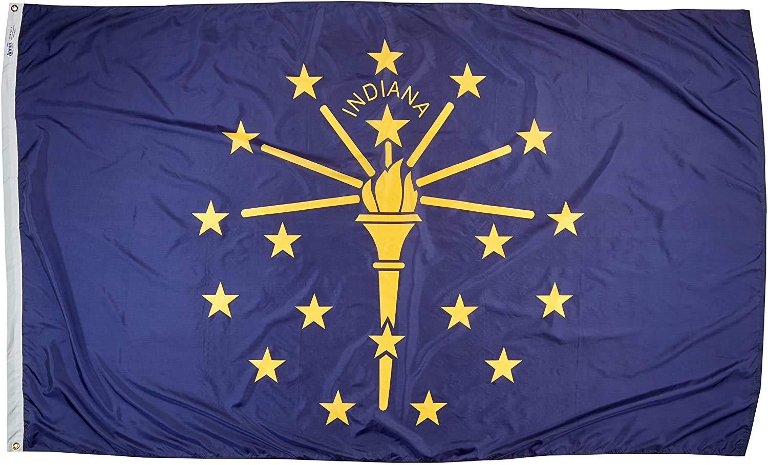 Amazon.com: Annin Flagmakers Indiana State Flag USA-Made to Official ...