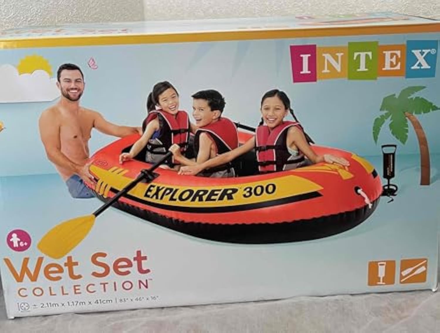 Intex Explorer 200 Boat Set 58332 : Buy Online at Best Price in KSA ...