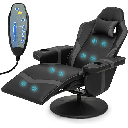 Amazon.com: MoNiBloom Massage Video Gaming Recliner Chair Ergonomic ...