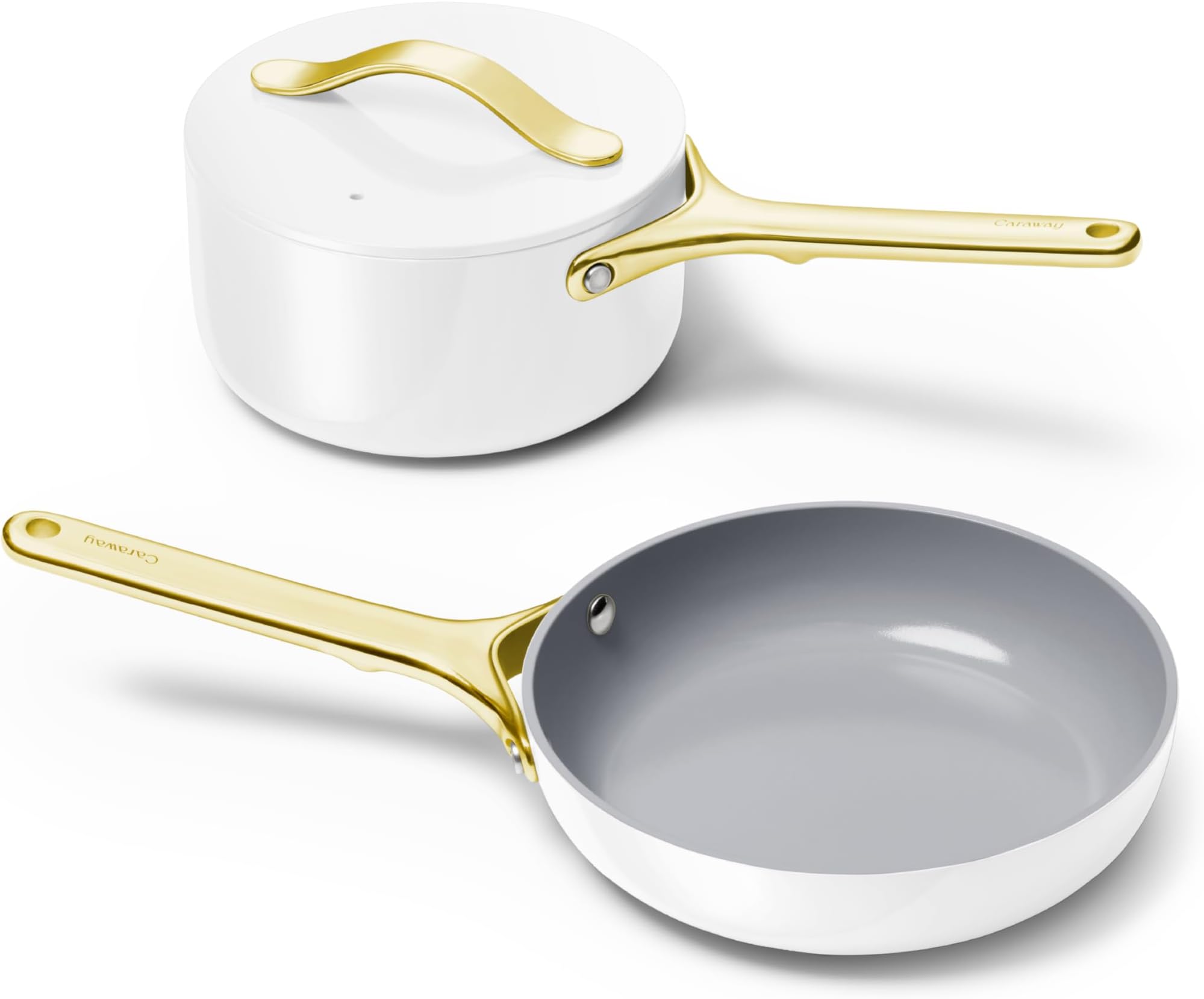 Amazon.com: Caraway Nonstick Ceramic Cookware Set (12 Piece) Pots, Pans ...