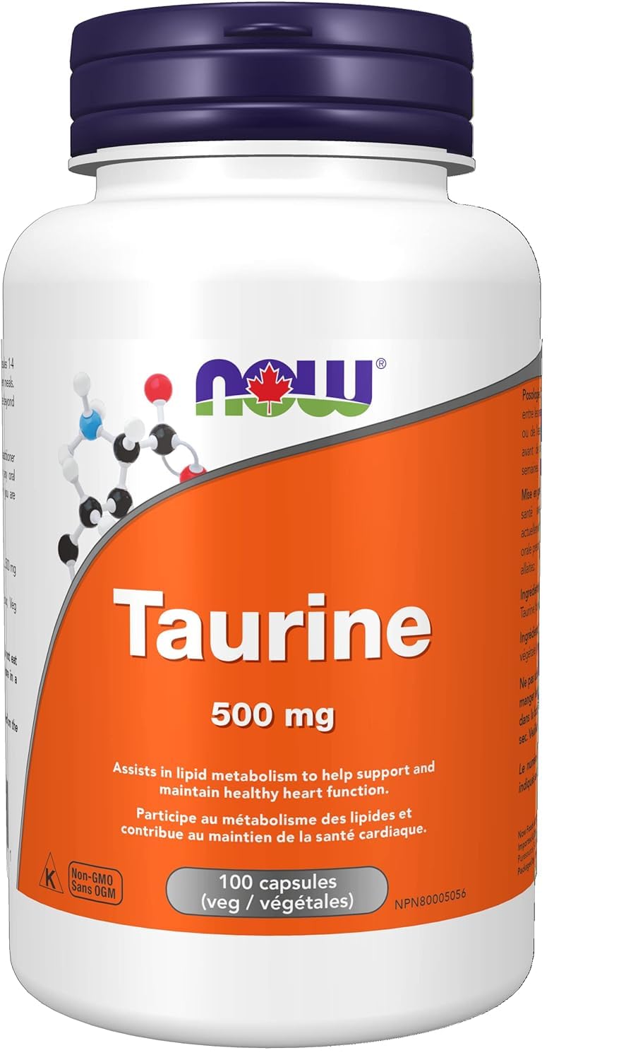 NOW - Taurine 500mg 100 Capsules : Amazon.ca: Health & Personal Care