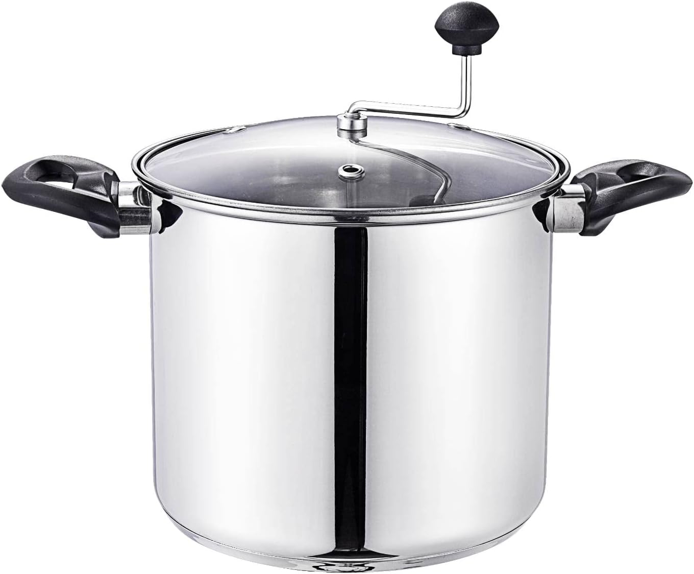 Amazon.com: Lehman's Manual Stovetop Popcorn Popper, Stainless Steel ...