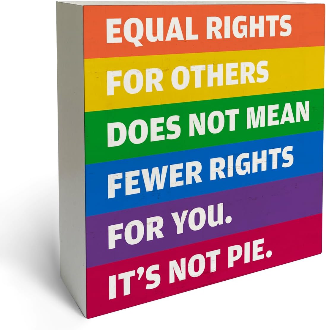 Amazon.com: Farmhouse Style Lgbt Gay Box Sign Wood Desk Sign Decor ...