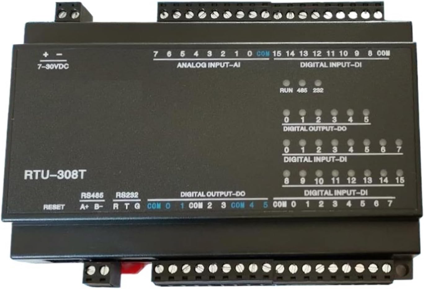 BOBYK MODBUS RTU RS485 Module 6 Relays 16 Switch Inputs 8 Analog Inputs (Size : 8AI16DI6DO RS485 ...