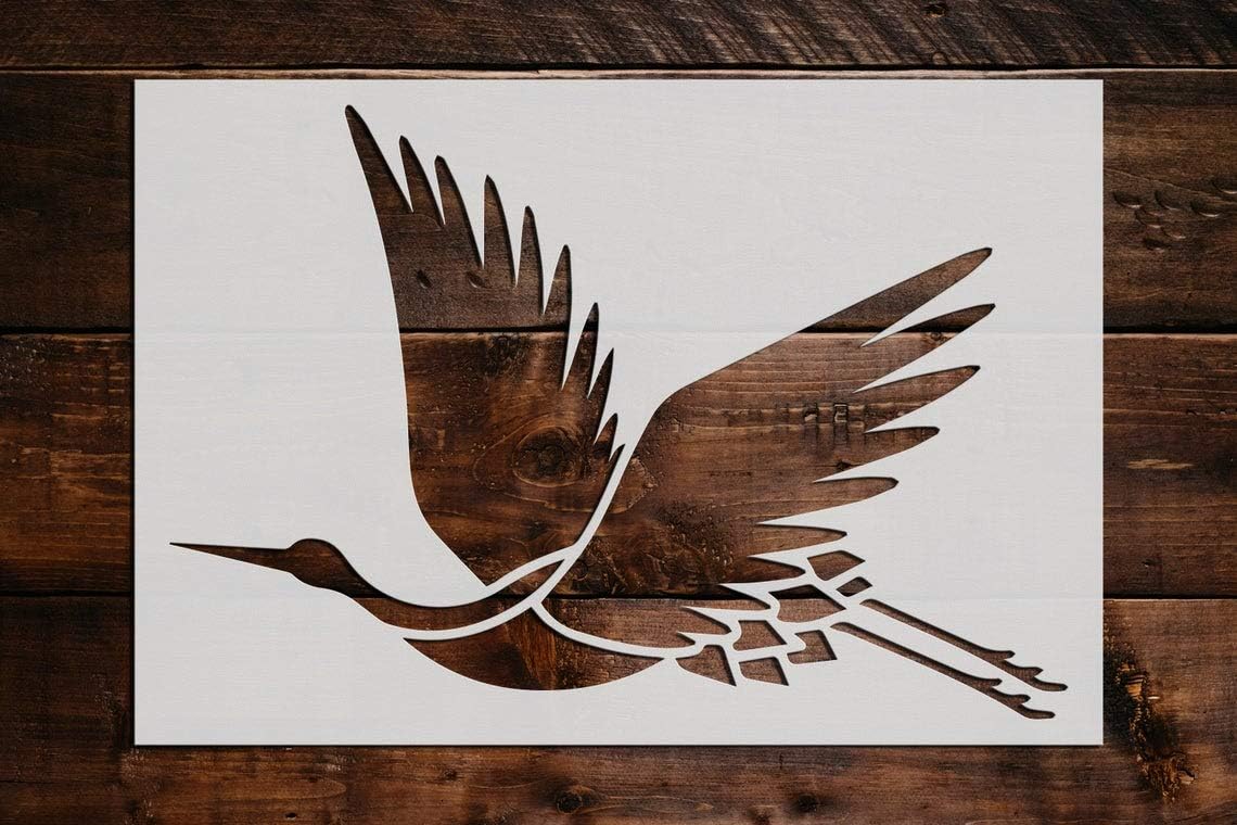 Amazon.com : Crane Stencil DIY Reusable Craft and Painting Wall ...