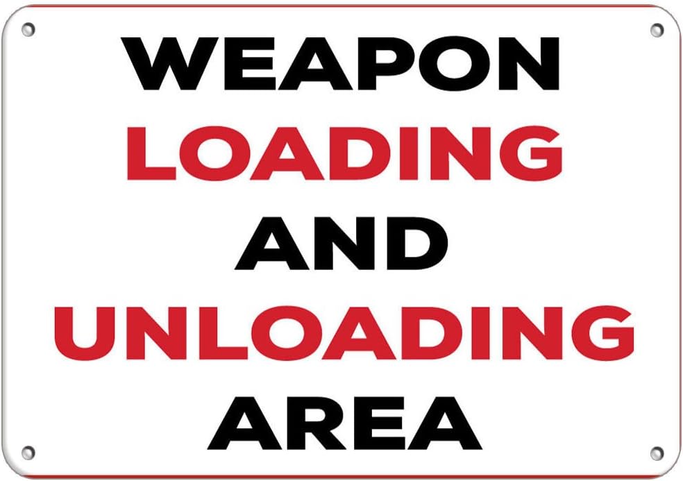 Amazon.com: Weapon Loading and Unloading Area Security Sign Label Decal ...