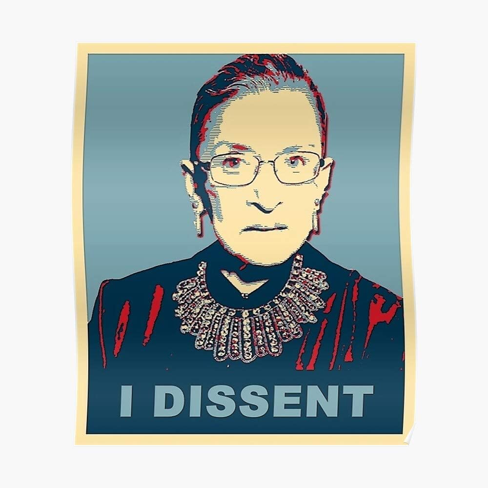 Amazon.com: Notorious RBG I Dissent Poster Small (16.4 x 19.6 in ...