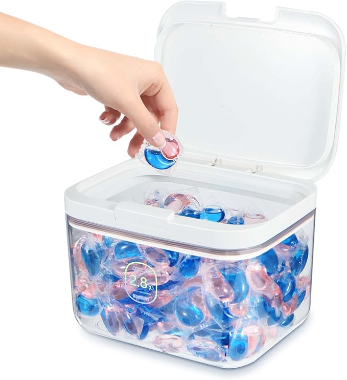 Amazon.com: Laundry Pod Container, laundry pod holder with Lid, Sealed ...
