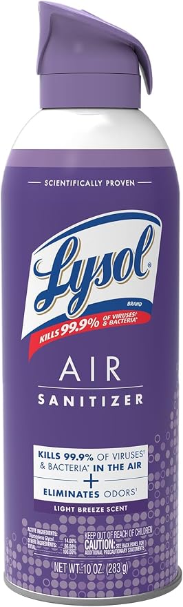 Amazon.com: Lysol Air Sanitizer Spray, For Air Sanitization and Odor ...
