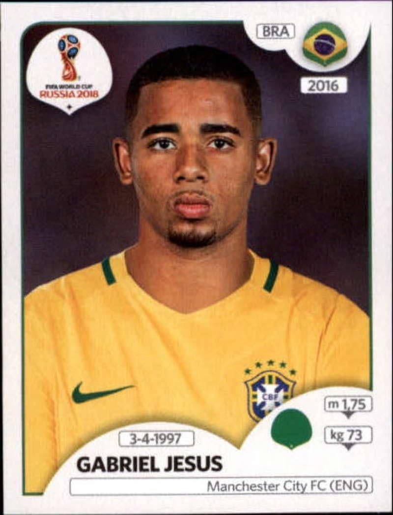 Amazon.com: 2018 Panini World Cup Stickers Russia #370 Gabriel Jesus ...