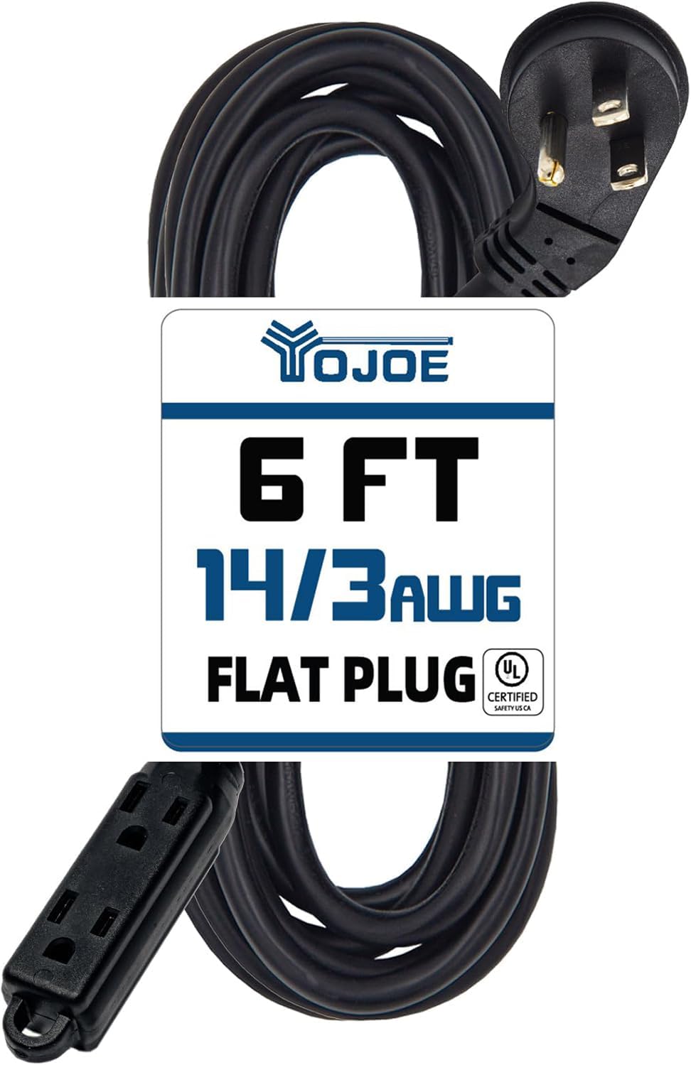 Amazon.com: YOJOE 3-Outlets Flat Plug Indoor Extension Cord Outlet ...