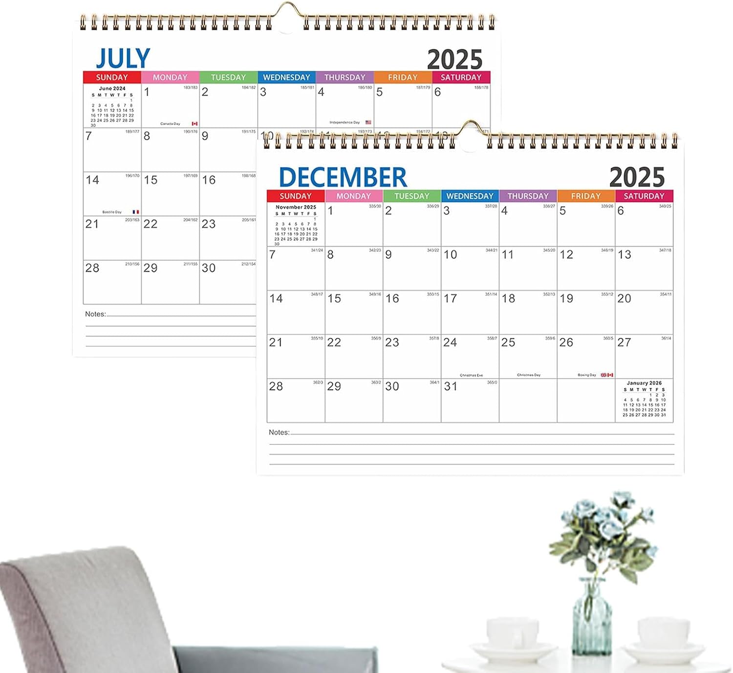 Calendario da parete – Calendario 2025 | Calendario mensile ...
