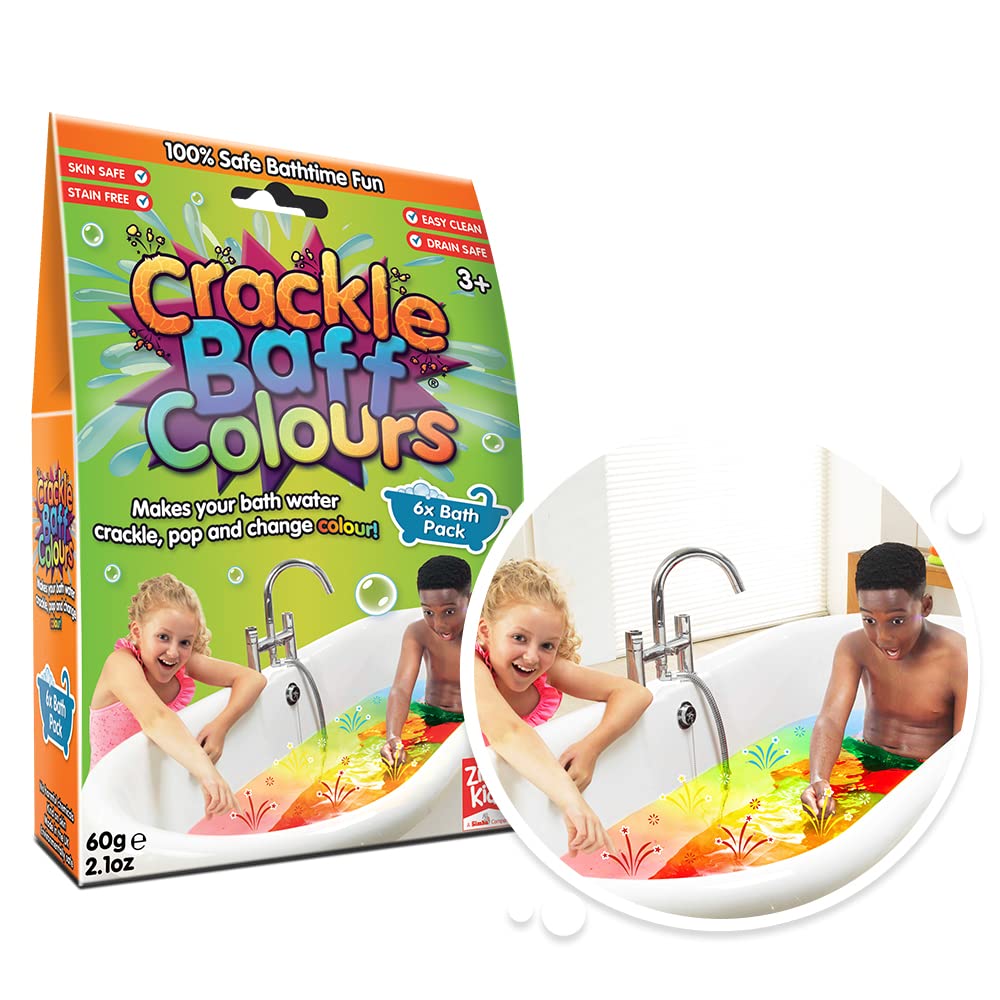 Buy Crackle Baff Colours from Zimpli Kids, 6 Bath Pack, Magically makes ...