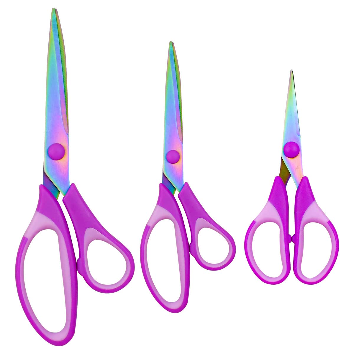 Amazon.com: Craft Scissors Set of 3 Pack Stainless Steel Titanium ...