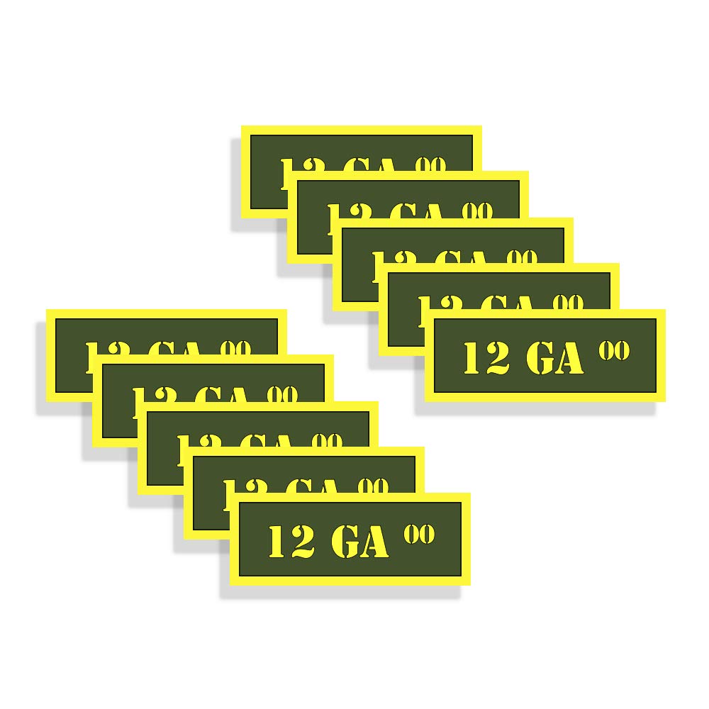 Amazon.com: Ammo Can Labels 12 GA 00 Ammunition Decals Olive Drab Green ...