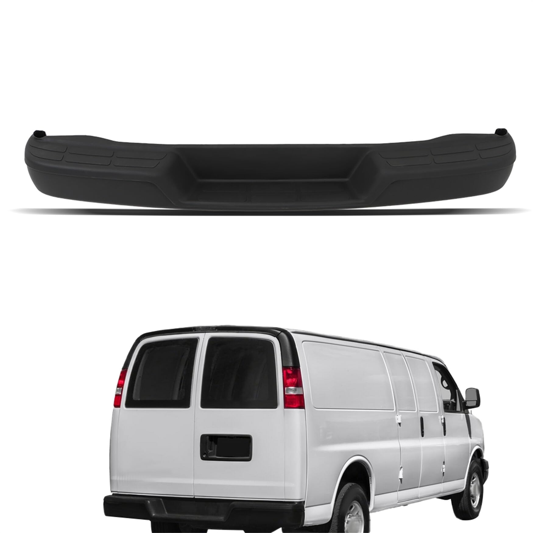 Snapklik.com : Black Steel Rear Step Bumper Assembly Replacement For ...