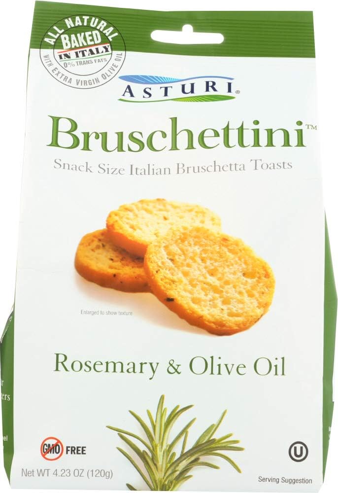 Amazon.com: Asturi Rosemary & Olive Oil Bruschettini (Snack Size ...