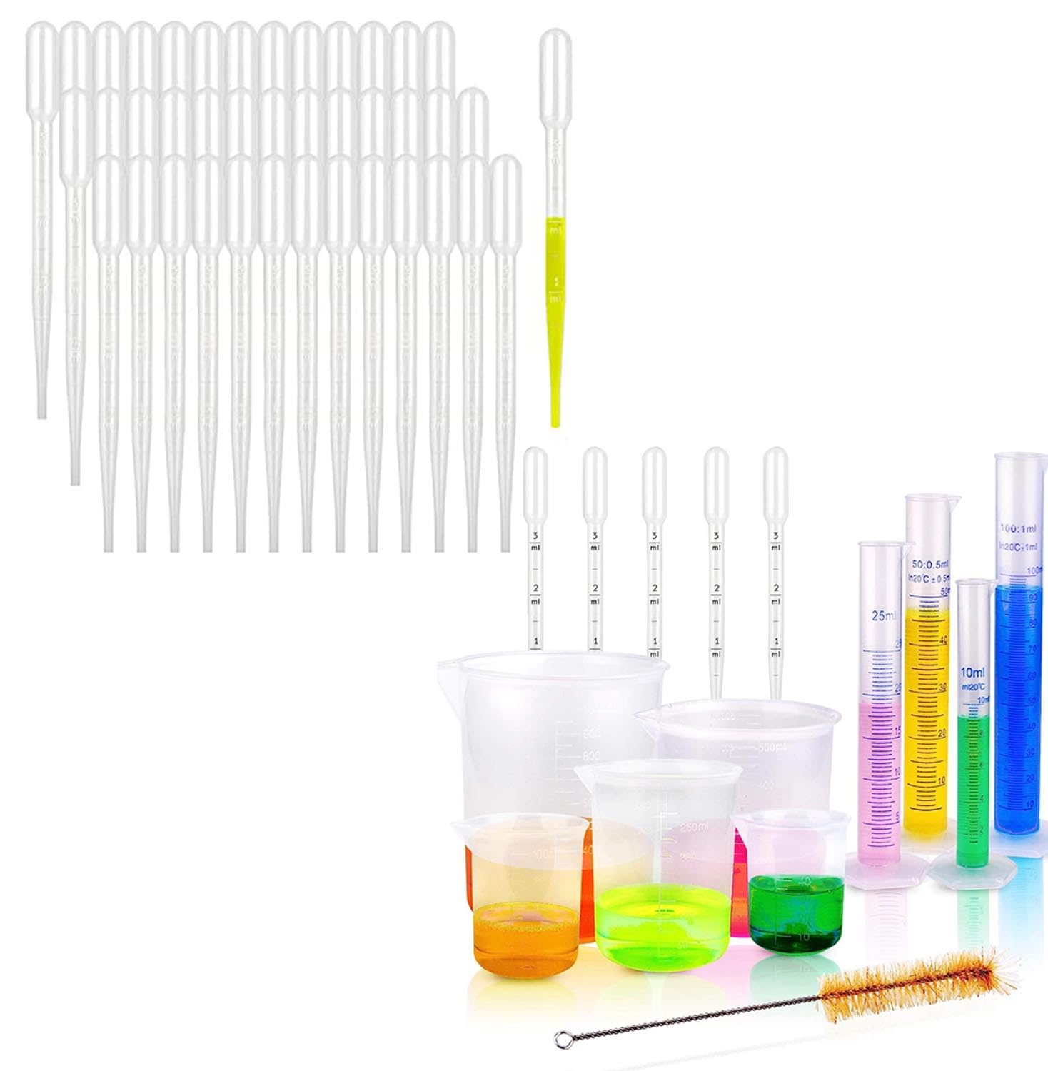 moveland 100 PCS 3ML Dropper Pipettes Essential Oil Transfer + Plastic ...