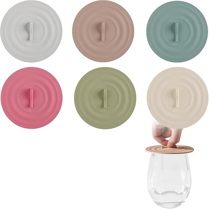 Amazon.com: Silicone Cup Lids Silicone Cup Covers 6 Color Food Grade ...