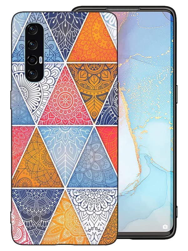 Hard Plastic 3D Printed for Oppo Reno 3 Pro Flower Multi Colour for ...