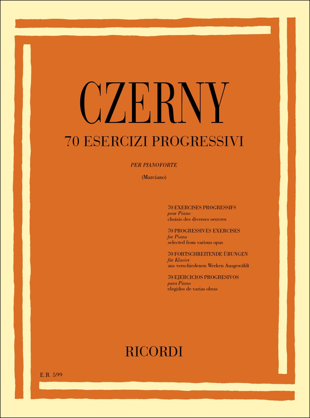 70 ESERCIZI PROGRESSIVI PIANO: CARL CZERNY: 9790041805993: Amazon.com ...
