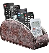 Amazon.com: BIBELUN Remote Control Holder, PU Leather, 5 Compartments ...