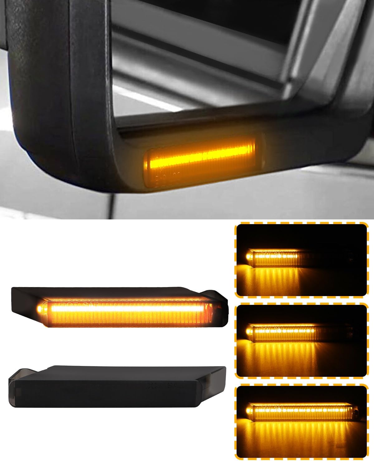 Amazon.com: Aexploer Side Mirror Turn Signal Lights Compatible with ...