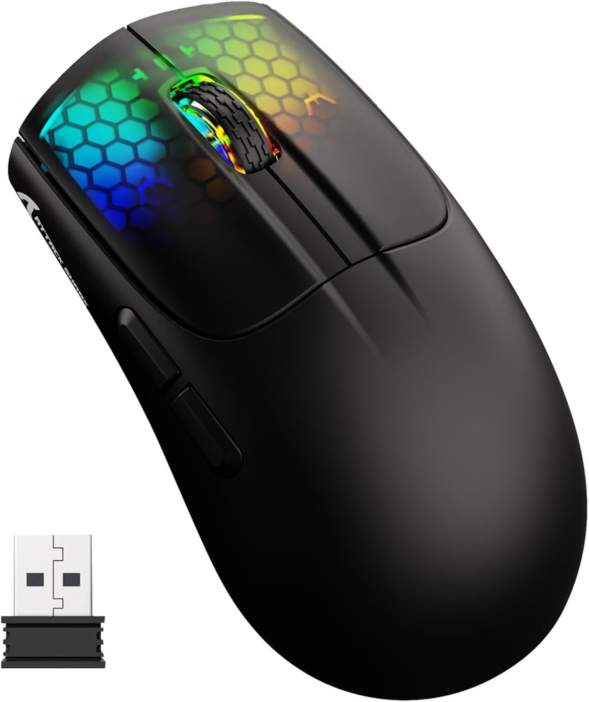 ATTACK SHARK X5 Superlight Wireless Gaming Mouse 49g,Tri-Mode Aerox ...