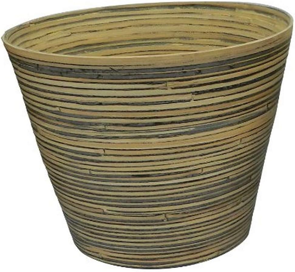 Amazon.com : Listo Round Bamboo Planter - The HC Companies Decorative 8 ...
