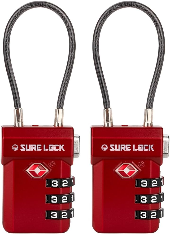 Amazon.com: TSA Luggage Locks (4Pack) - 3 Digit Combination Padlocks ...