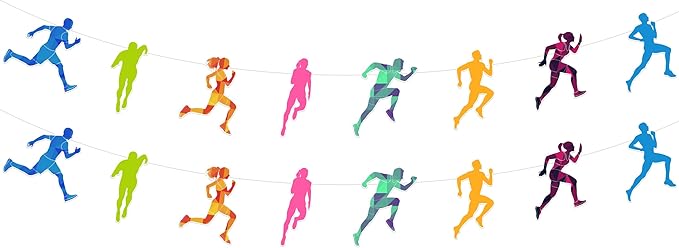 Amazon.com: Fangleland 2Pcs Running Garland Banners Decorations ...