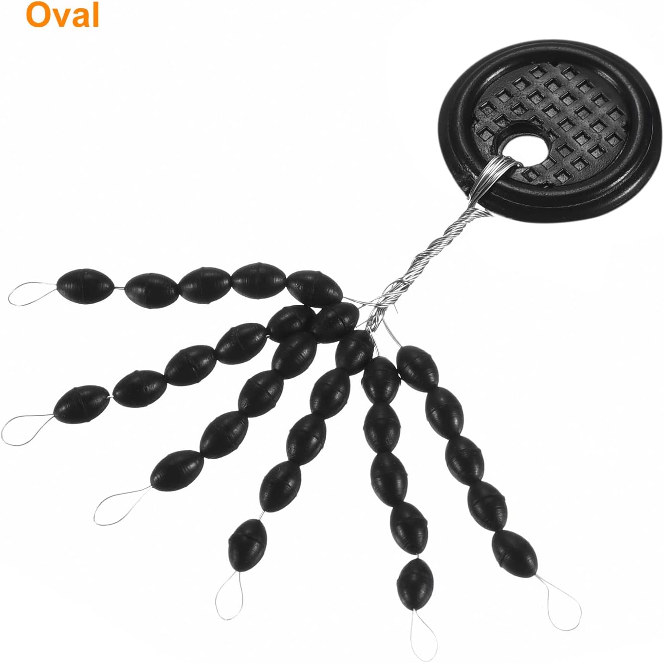 PATIKIL Fishing Rubber Bobber Bead Stoppers, Float Sinker Stops Shape ...