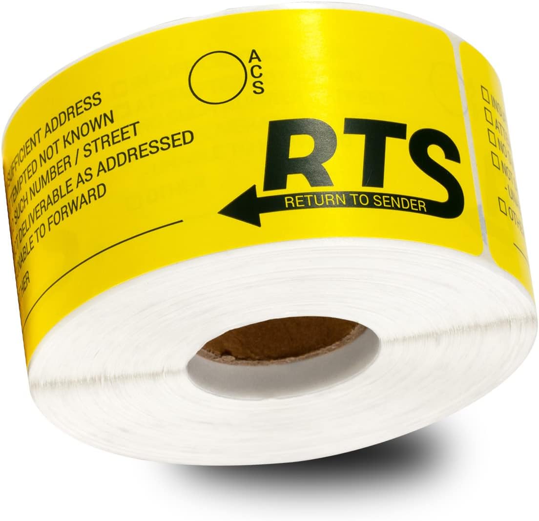 Amazon.com : 300 Return to Sender Labels, 1.5 x 4 inch RTS - Return to ...