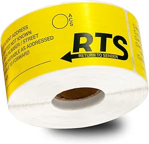 Amazon.com : 300 Return to Sender Labels, 1.5 x 4 inch RTS - Return to ...