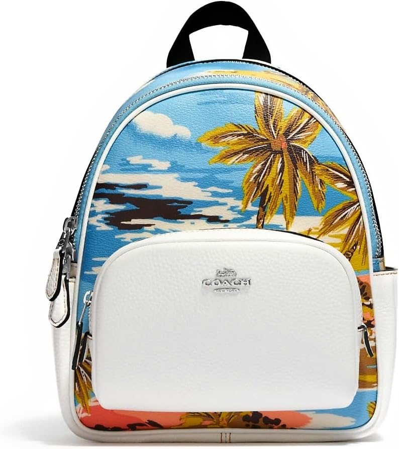 Amazon.com | COACH Mini Court Backpack With Hawaiian Print | Casual ...