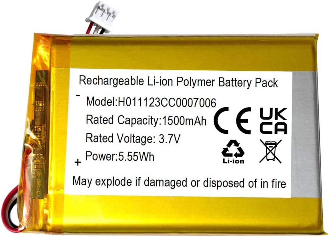Amazon.com: XINLANTECH 1500mAh 3.7v Rechargeable Battery Replacement ...