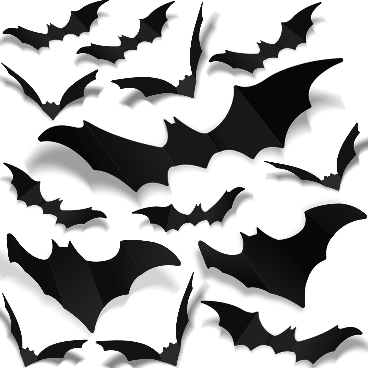 Amazon.com: DIYASY Large Bats Halloween Decoration, 3D Hanging Bat Wall ...