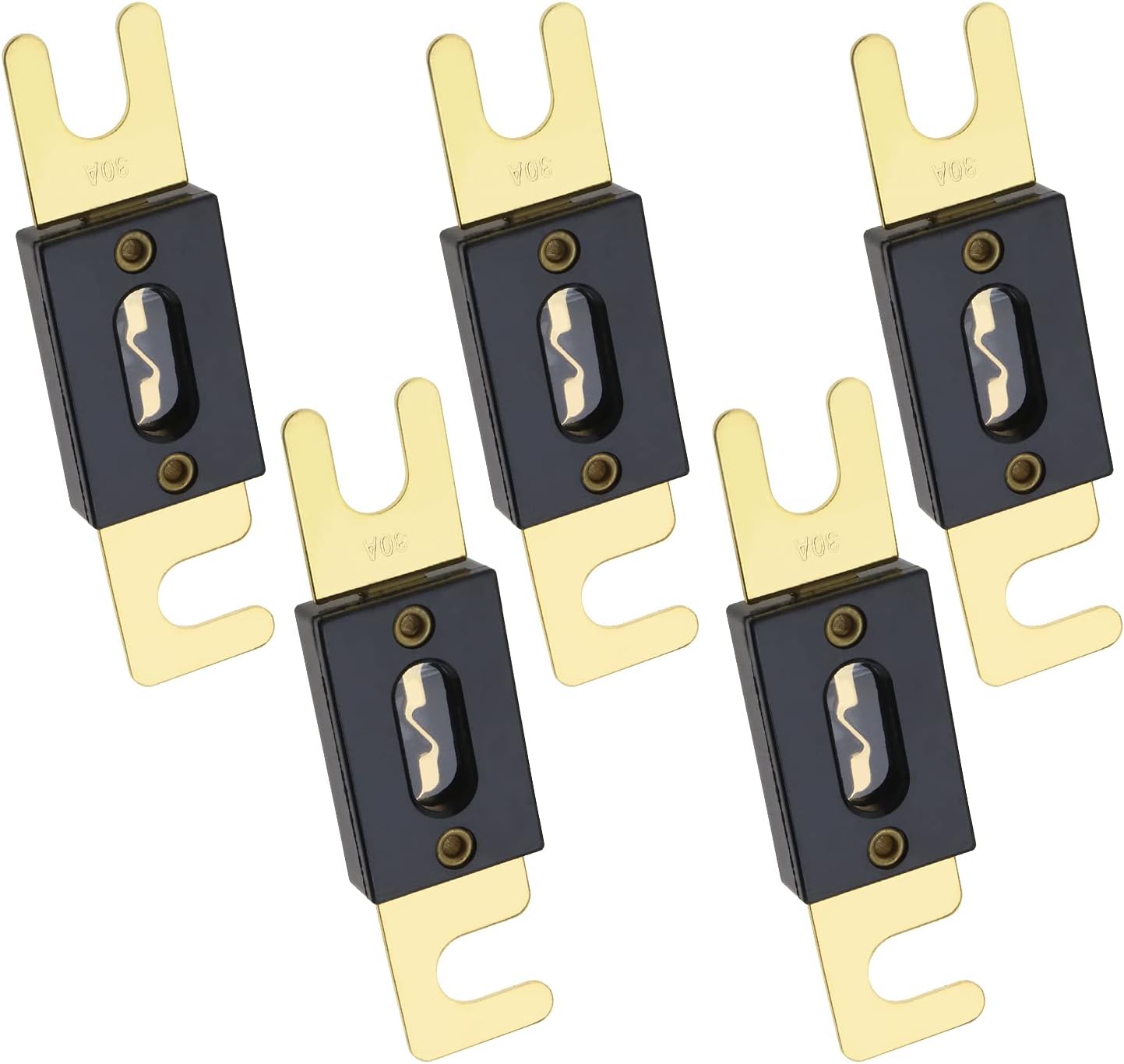 VGOL 5pcs 30A Fuse 32 VDC ANL Type Gold-Plated Blade Fuses 81x23x8.5mm ...