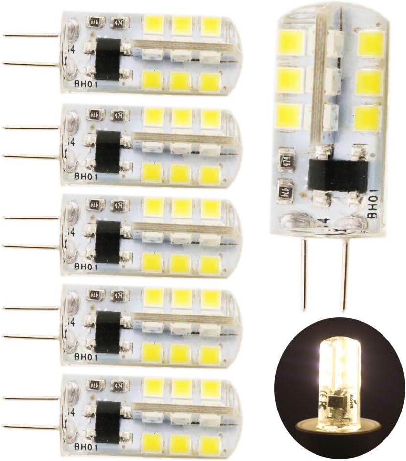 5pcs 3W AC 220V G4 LED Bulb Light Warm White 3000K 20W-30W Halogen ...