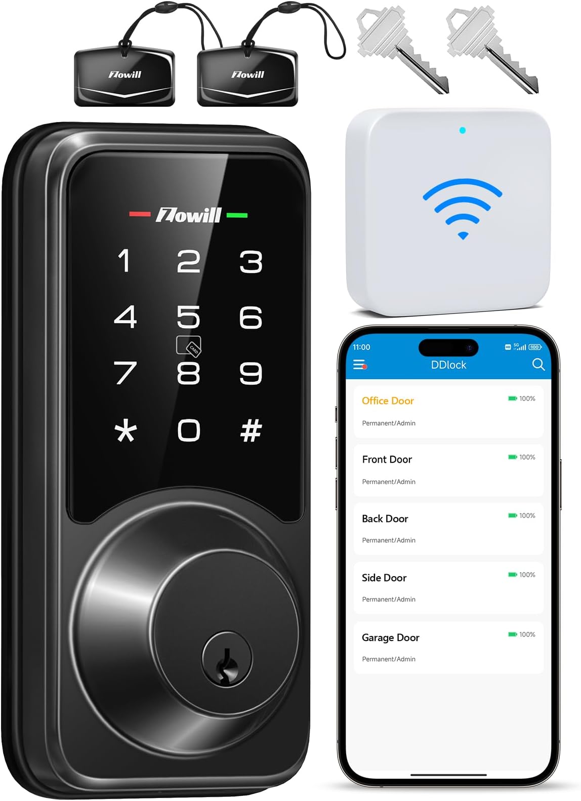 WiFi Gateway Keyless Entry, Deadbolts Door Hardware & Locks Door Lock ...