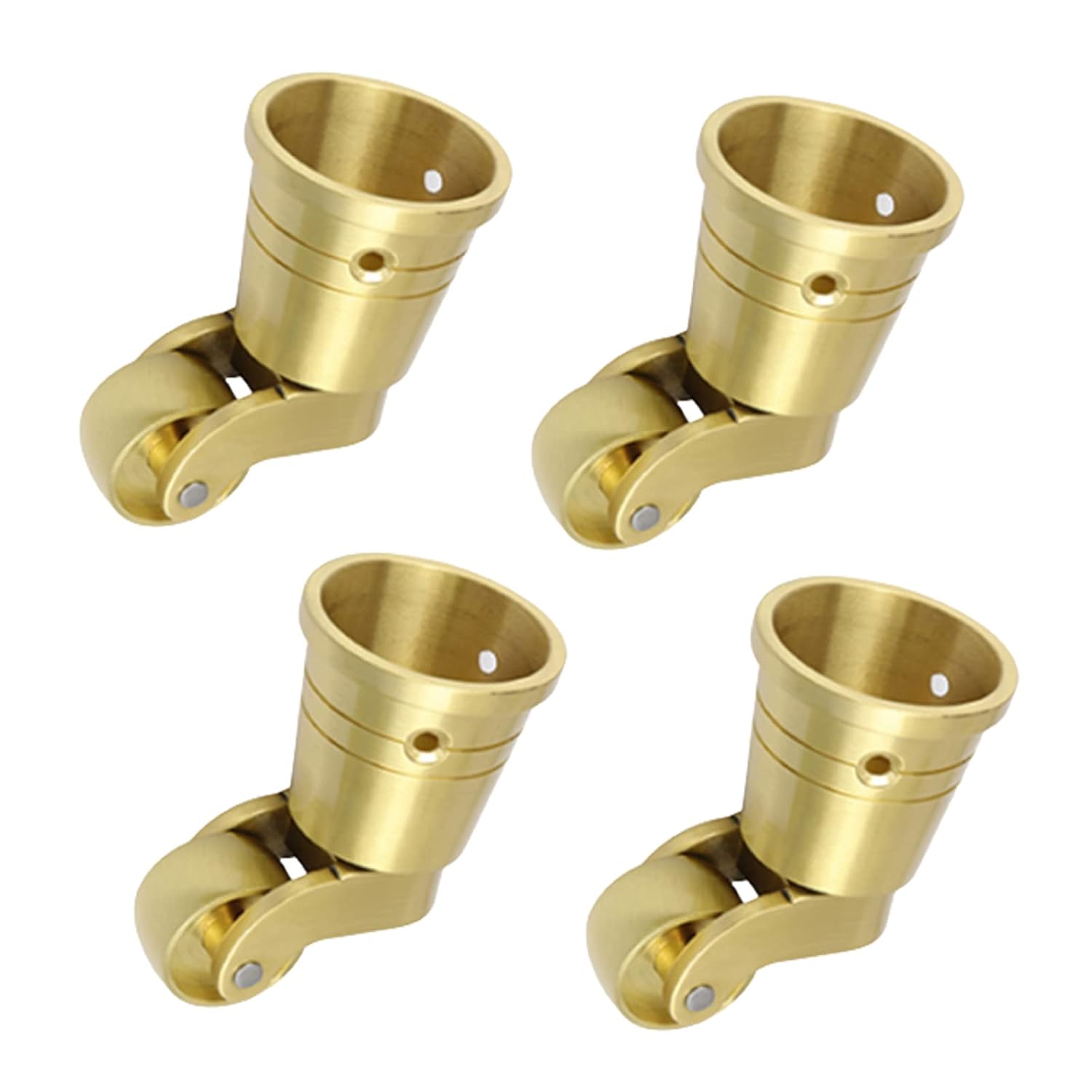 Heavy duty castors Set of 4 Solid Brass Castors Wheels,Moving Caster ...