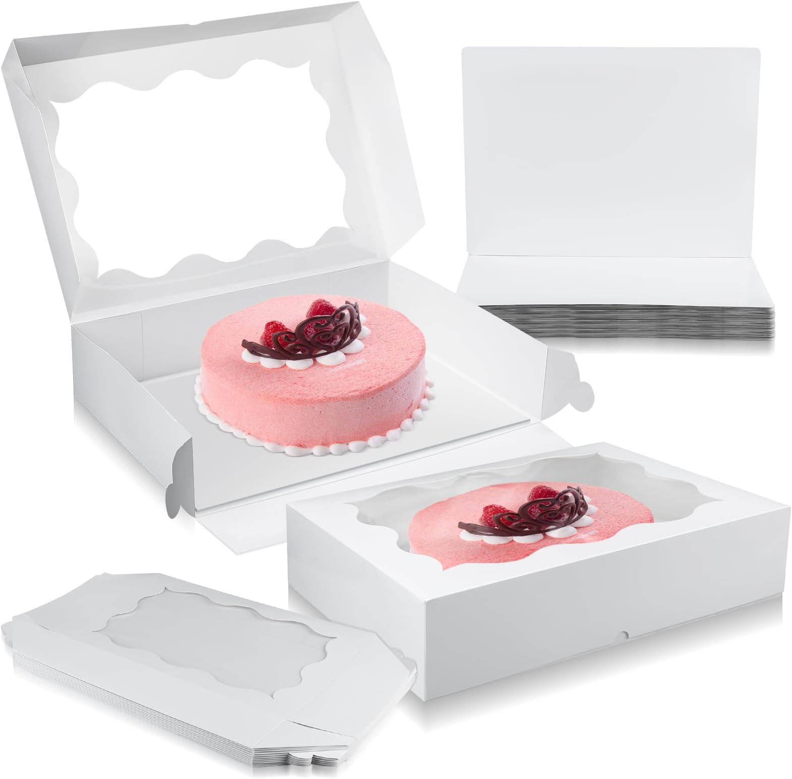 Amazon.com: Wilton 2-Pack Corrugated Cake Box with Window, 19 by 14 by ...