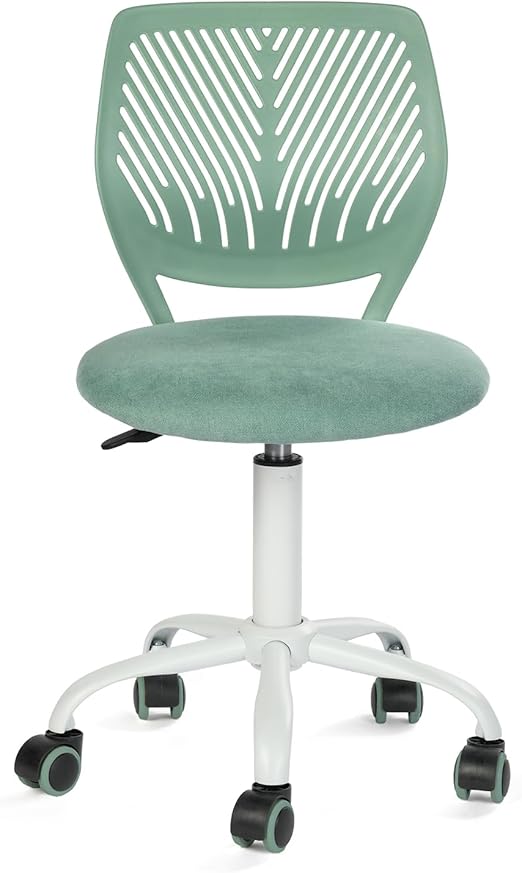 Homy Casa Desk Chair Linen Fabric Seat Ergonomic Swivel Task Chair ...