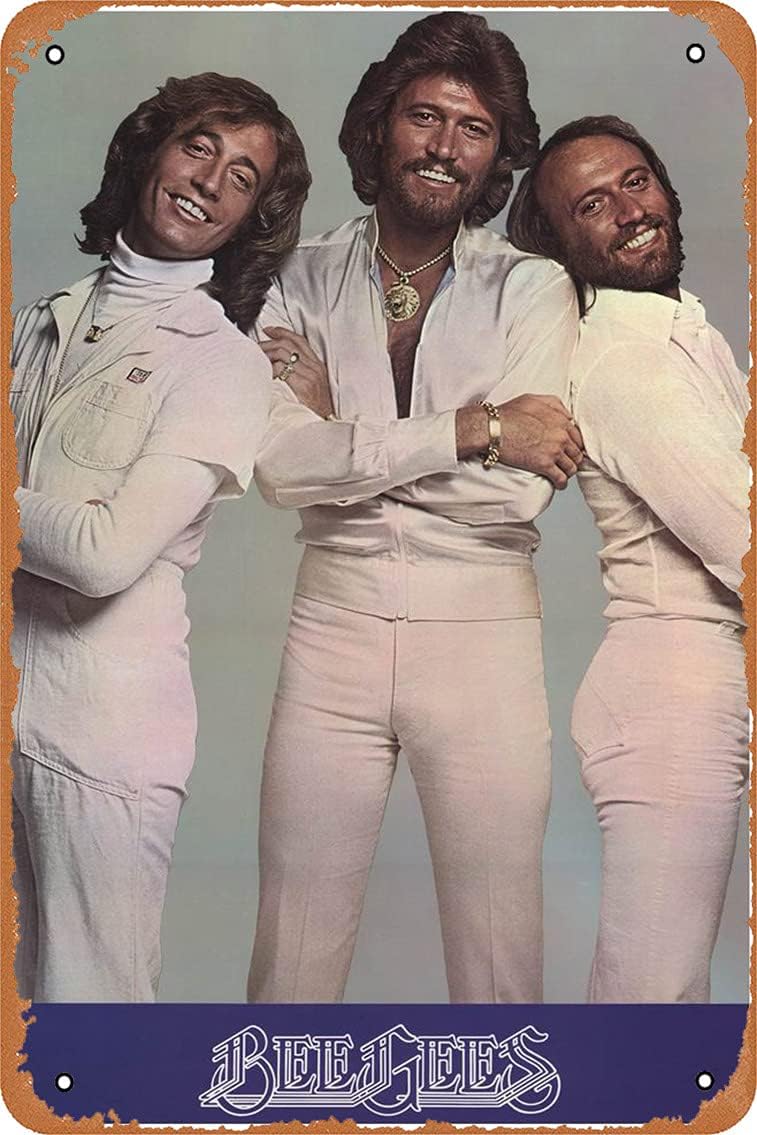 Amazon.com : Music Metal Posters The Bee Gees Portrait Tin Metal Sign 8 ...