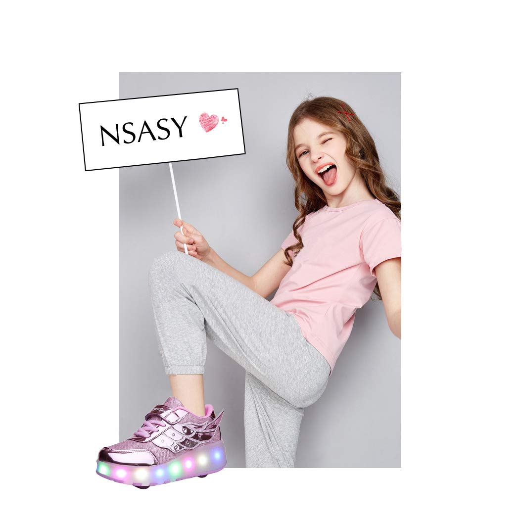 Snapklik.com : Nsasy Roller Shoes USB Charge Girls Boys Sneakers