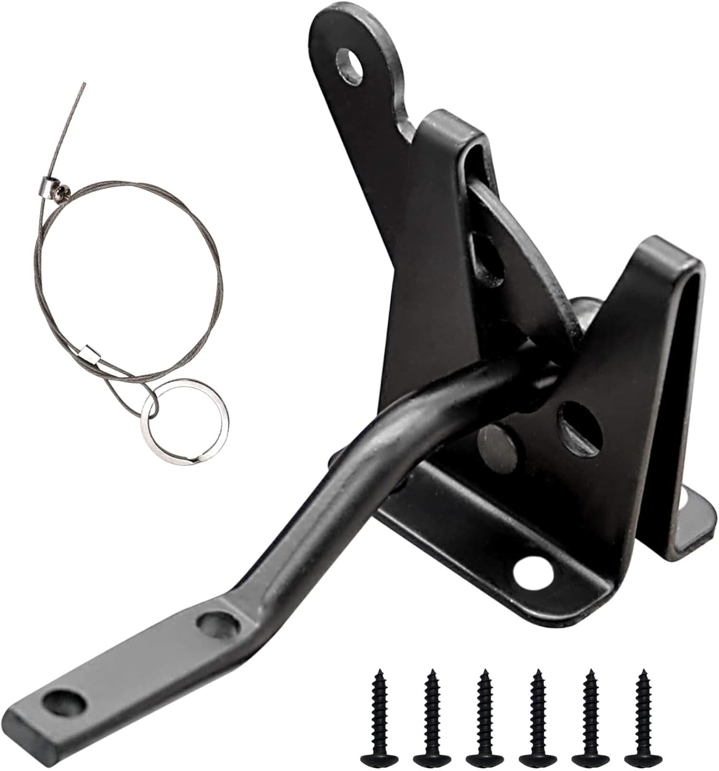 Qlvily Self-Locking Gate Latch, Gate Latch for Wooden Fence, Automatic ...