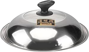 Amazon.com: BAZAC Stainless Steel Wok Lid 22-38cm, Wok Cover with Glass ...