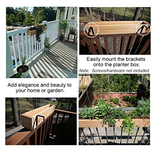 Lot de 2 supports de suspension d'extérieur pour balustrade, pot de ...