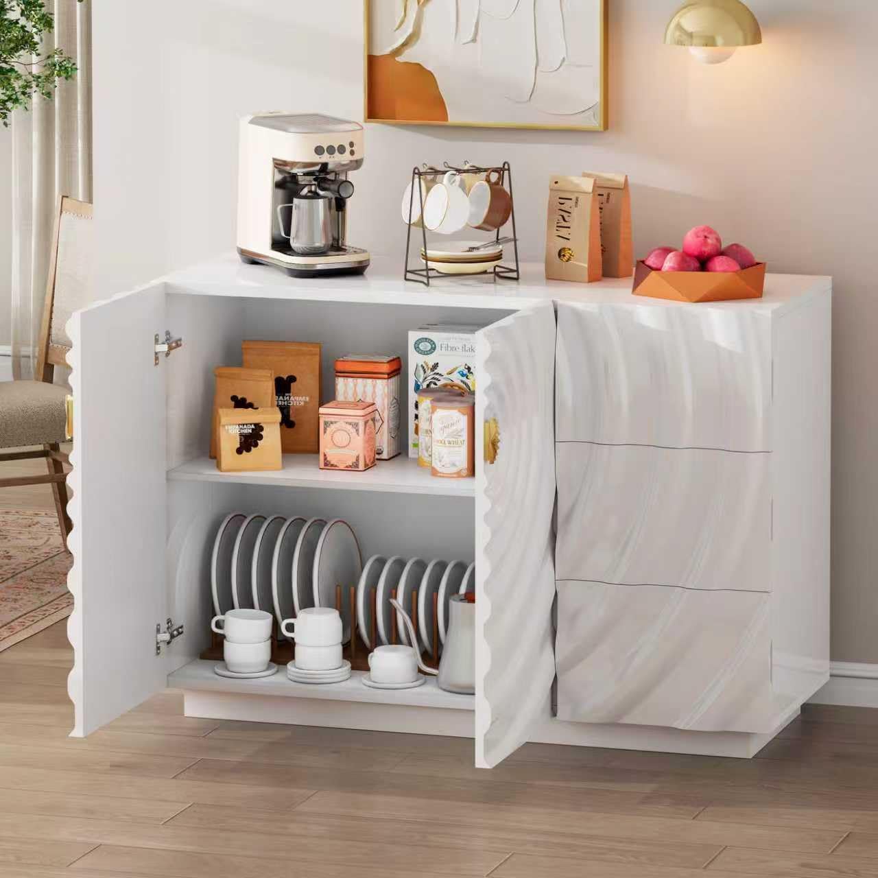 Amazon.com - LVSOMT 47.2" Sideboard Buffet Cabinet, Modern Kitchen Buff ...