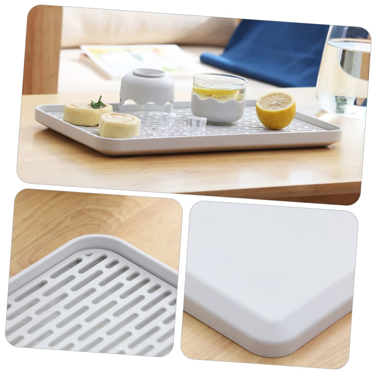 Snapklik.com : Double Layer Draining Tray Plastic Utensil Drainer ...